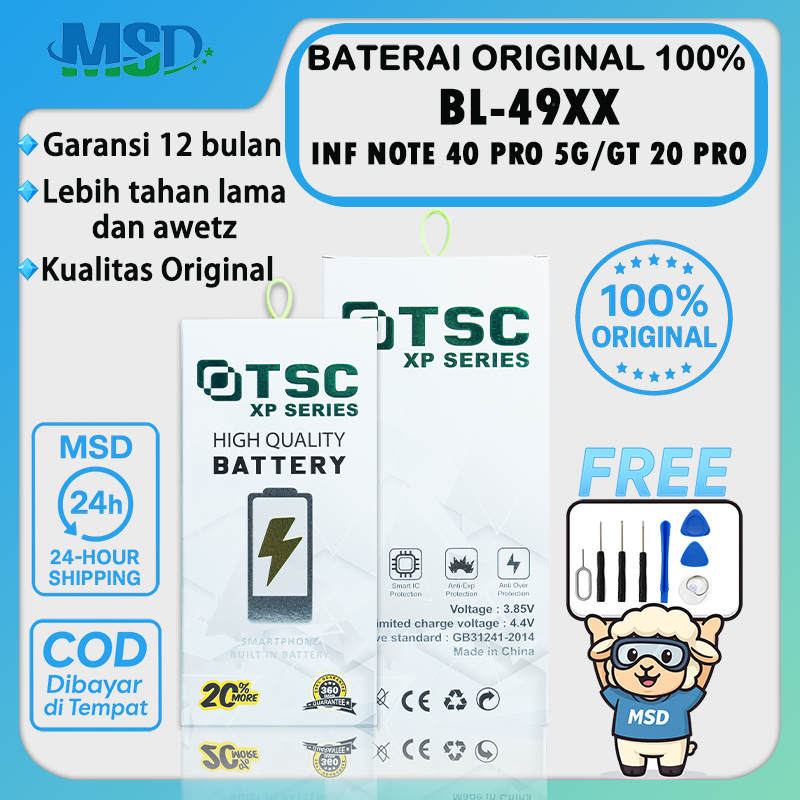 Jual MSD BATERAI 100% ORIGINAL BL-49XX FOR INFINIX NOTE 40 PRO 5G / GT ...