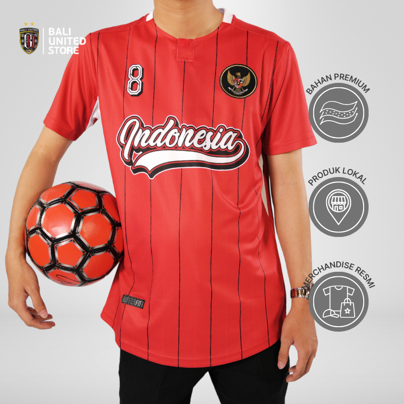 Jual [PO] Jersey Bola Garuda Indonesia Stripe Merah Putih 17 Agustus ...