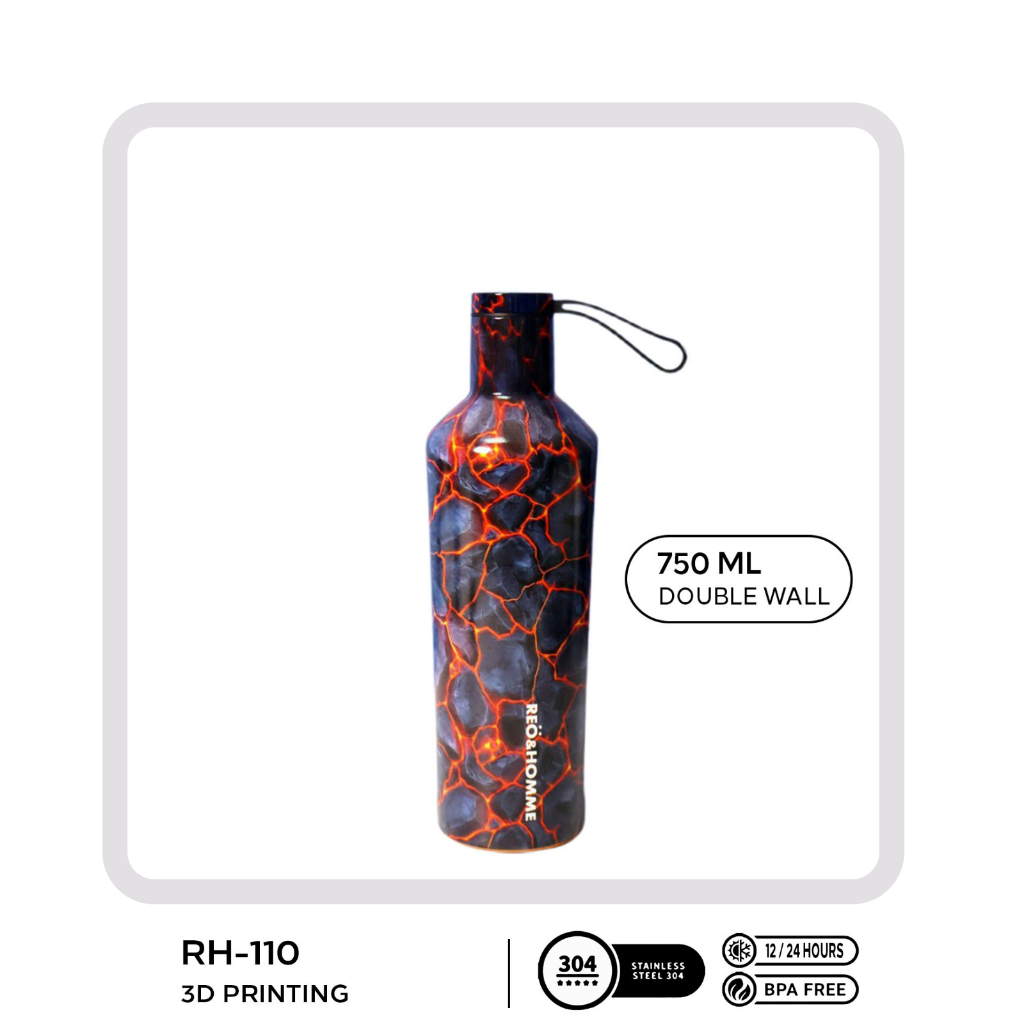 Jual Orinoco Botol Minum Stainles RH110 Lava 750 ML Hot & Cold 3D ...