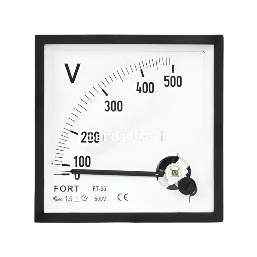 Jual FORT Voltmeter Analog AC 500V 96 x 96 Panel Meter 0 - 500 Volt ...