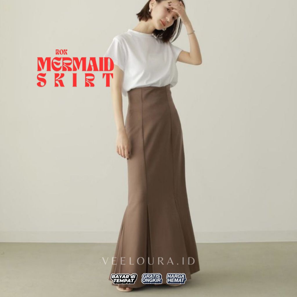 Jual Rok Duyung Polos Bawahan Mermaid Skirt - Rok Mermaid Basic Polos ...