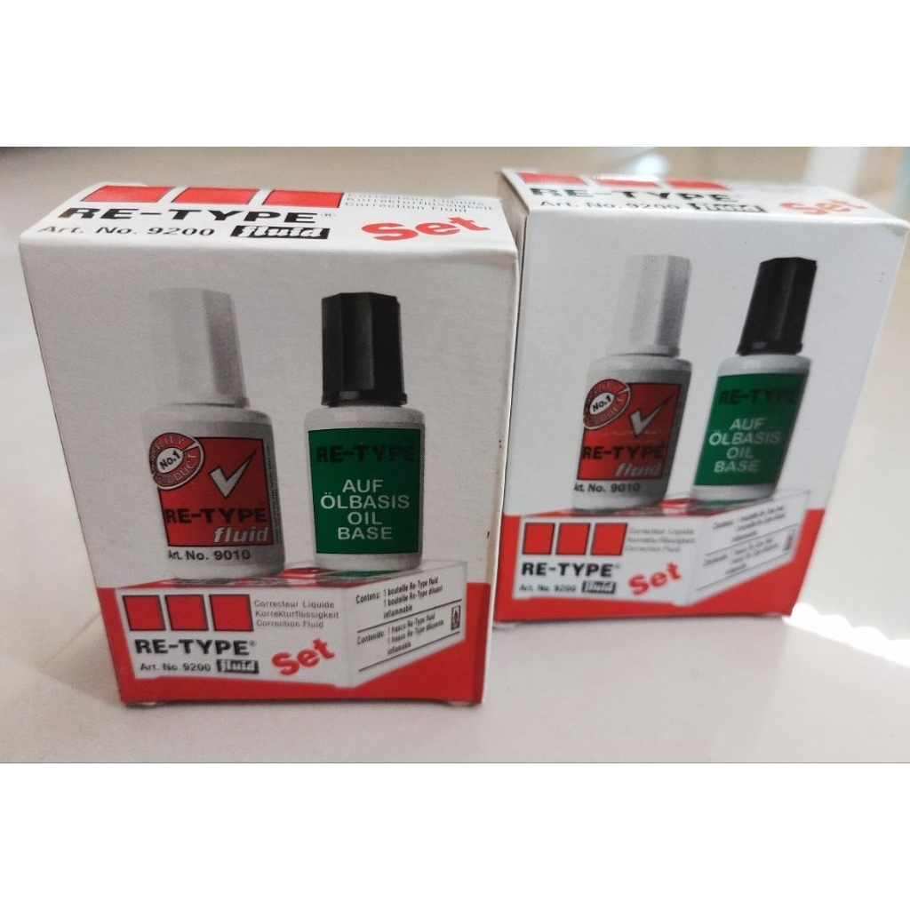 Jual RE-TYPE Correction Fuid Set/Tip Ex Kuas Cair/Correction Cair ...