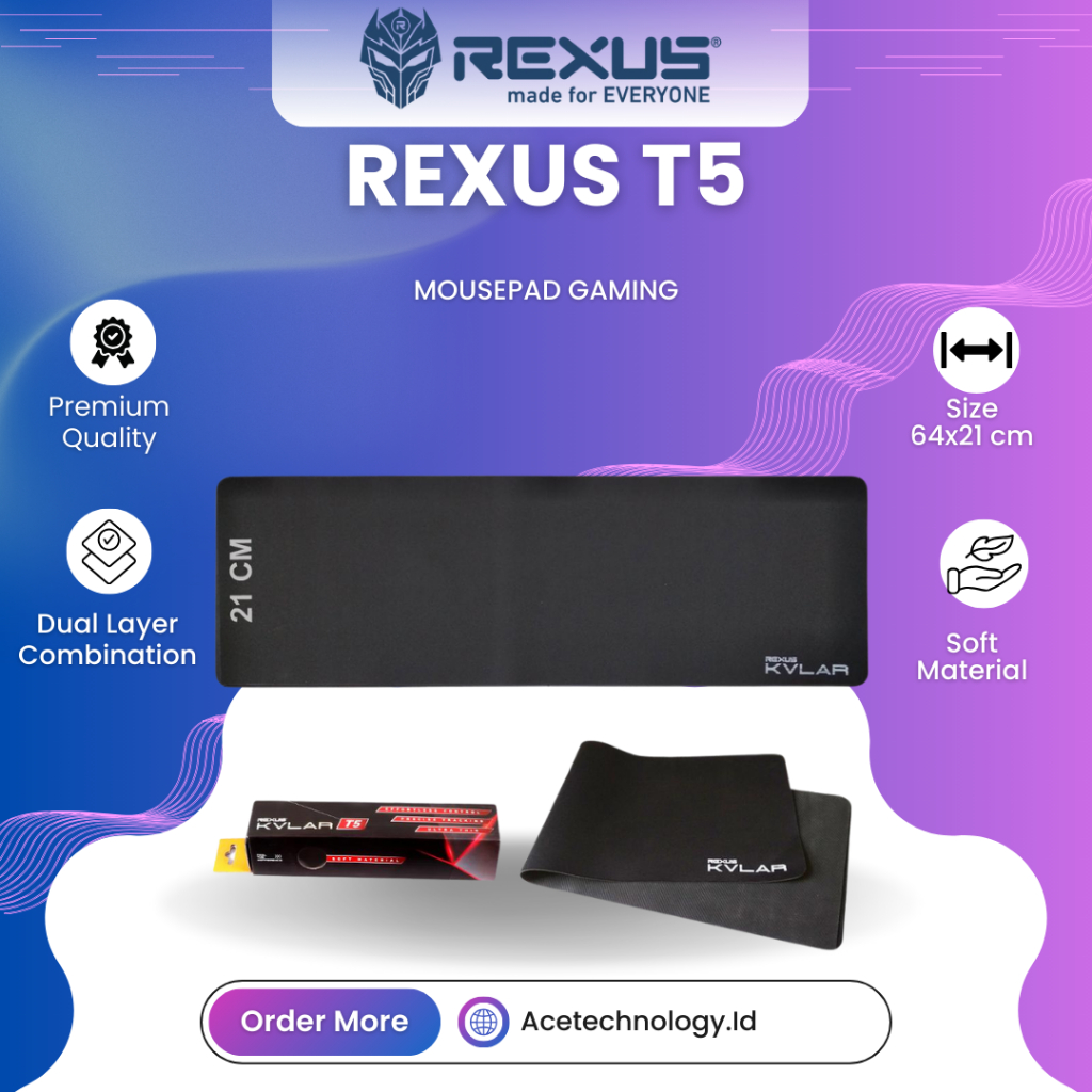 Jual Rexus Mousepad Gaming Kvlar T10 Speed Edition XL Original | Shopee ...