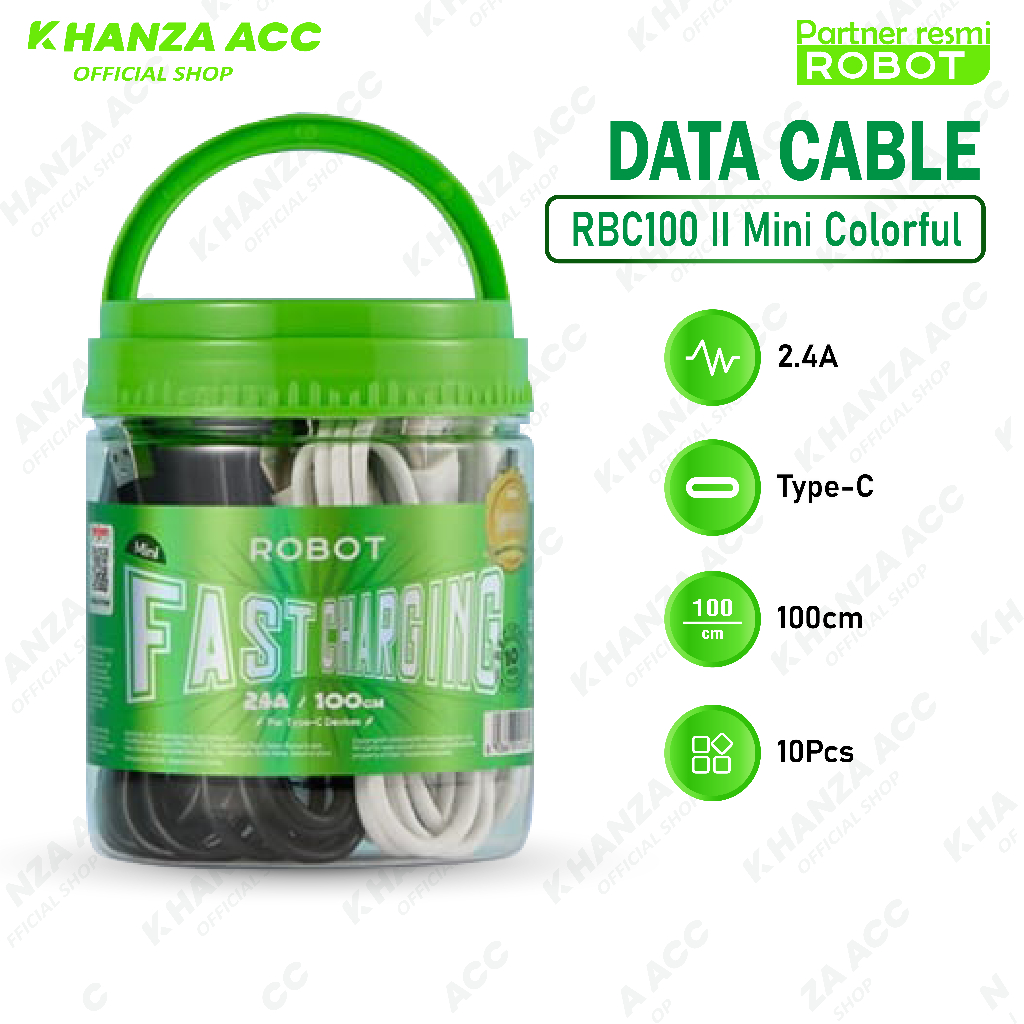 Jual ROBOT RBC100 II MINI Kabel Data Charger Type C Fast Charging 2.4A ...