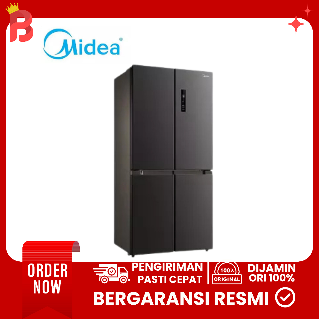 Jual MIDEA Kulkas Multi Door | Kapasitas 407 Liter MDRF550FGF28ID ...