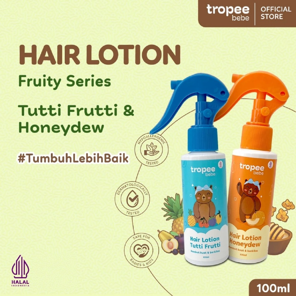 Jual Tropee Bebe Hair Lotion Fruity Series 100ml | Lotion Rambut ...