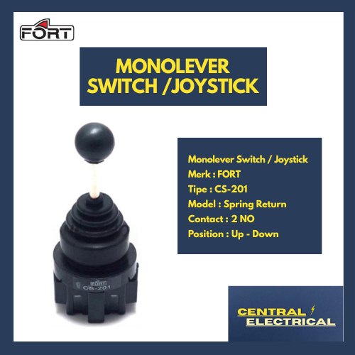 Jual FORT Monolever Switch / Joystick Spring Return, Contact 2 NO merk ...