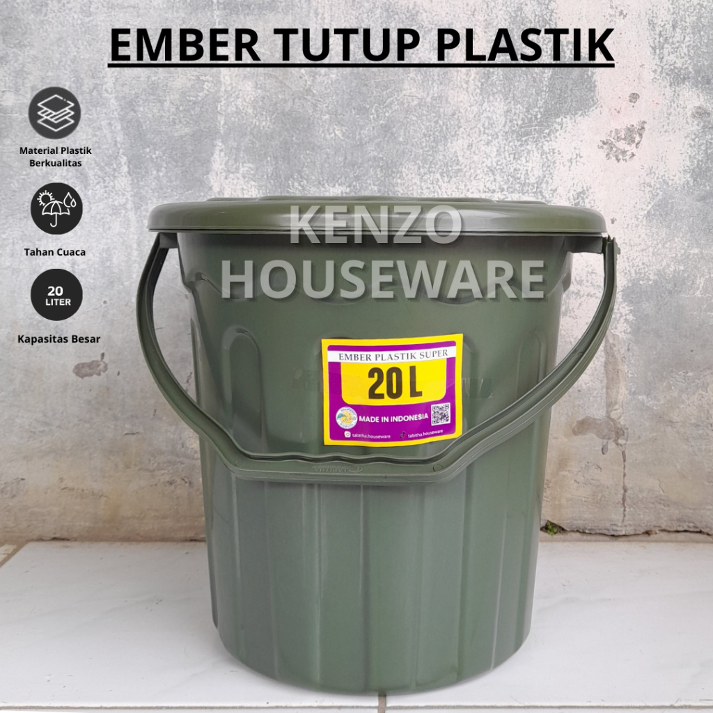 Jual Ember Air Plastik 15 Liter Dengan Tutup Ember Mandi Pel Ember ...