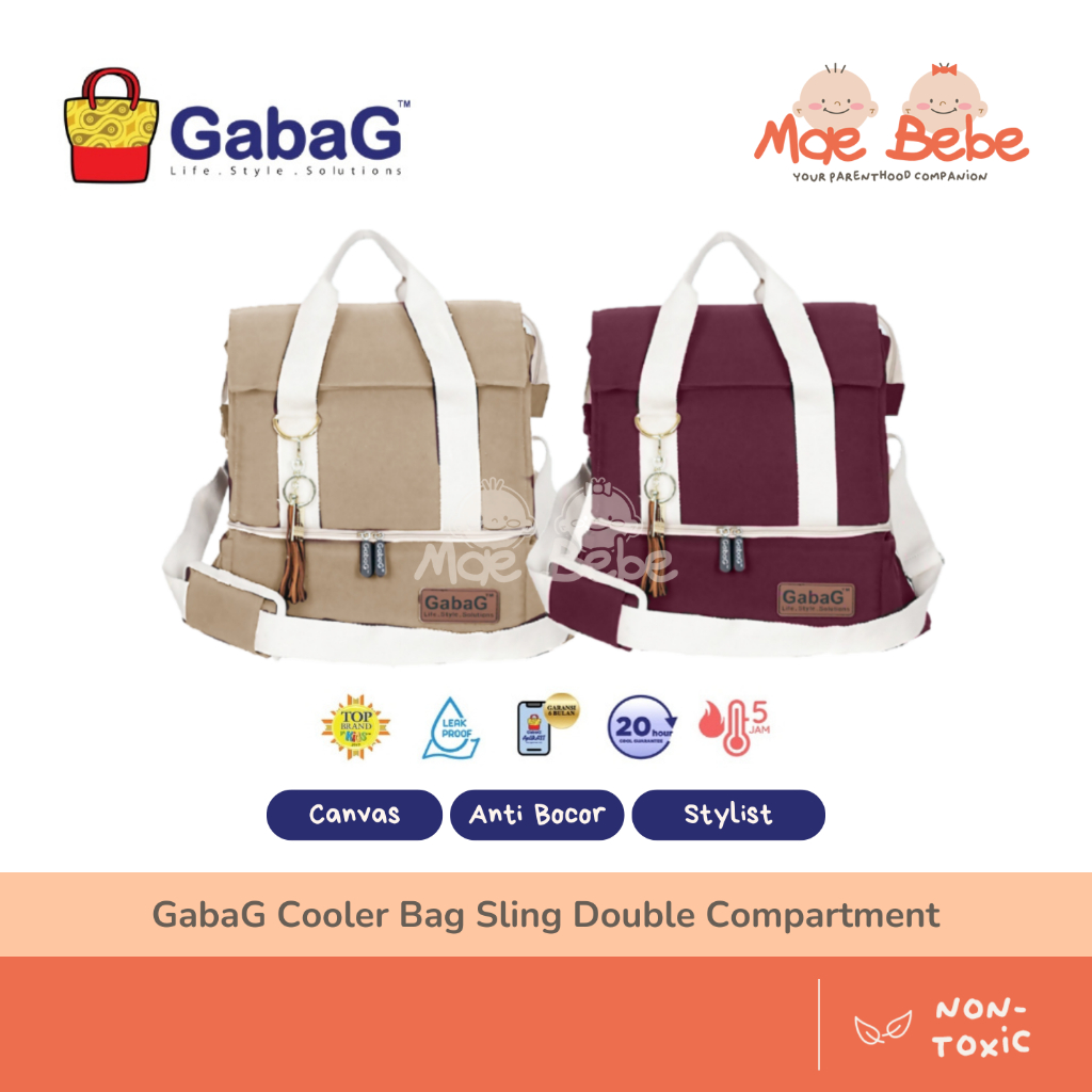 Jual GabaG Cooler Bag Thermal Sling Double Compartment Tas ASI Rose ...