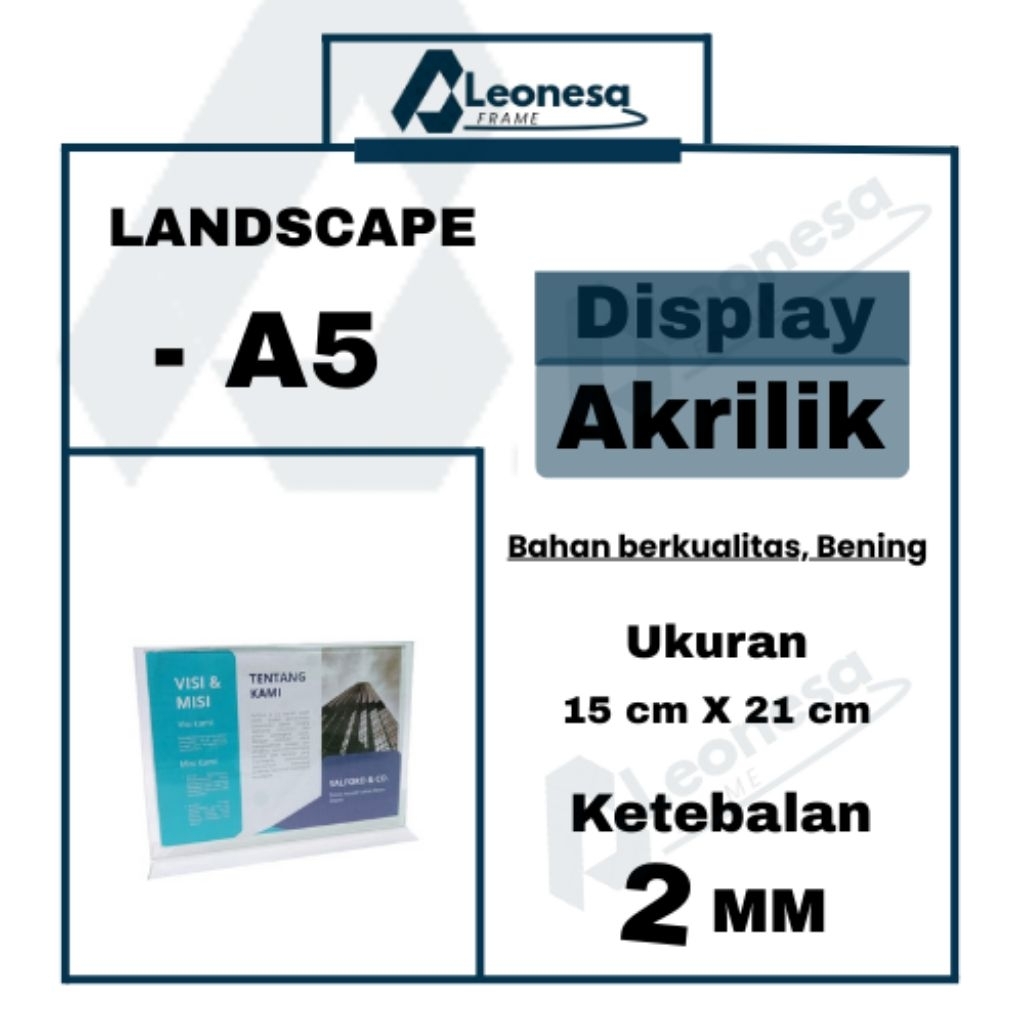 Jual Tempat Brosur Display Menu Landscape Akrilik Acrylic Menu Makan ...