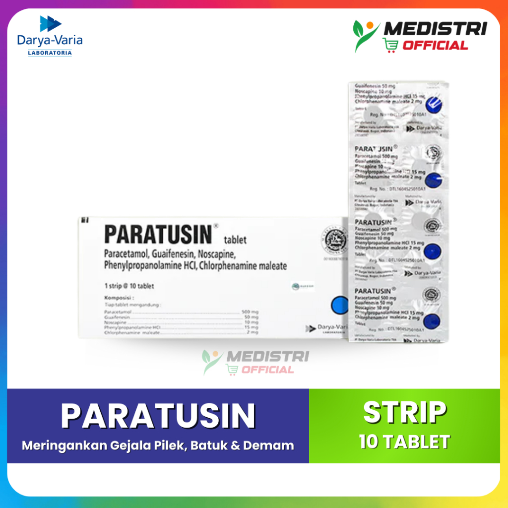Jual Paratusin Tablet Strip 10 Tab Meredakan Flu dan Batuk Berdahak ...