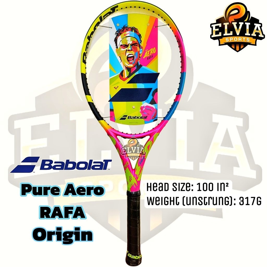 Jual Raket Tenis BABOLAT Pure Aero Rafa Origin 2023 | 317 gr | Original ...