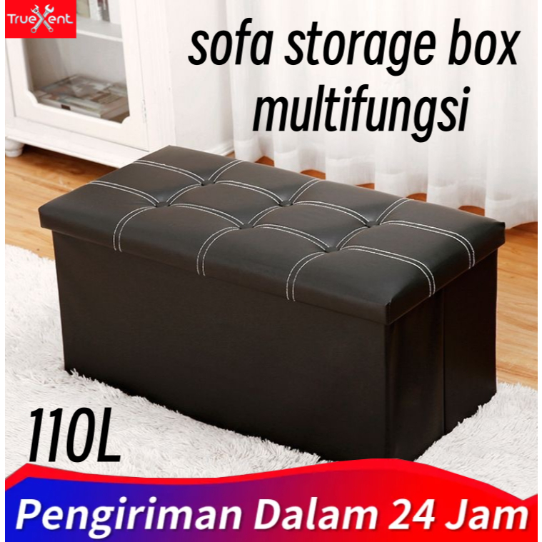 Jual Turexent Big Size sofa storage box kotak penyimpanan Storage Stool ...