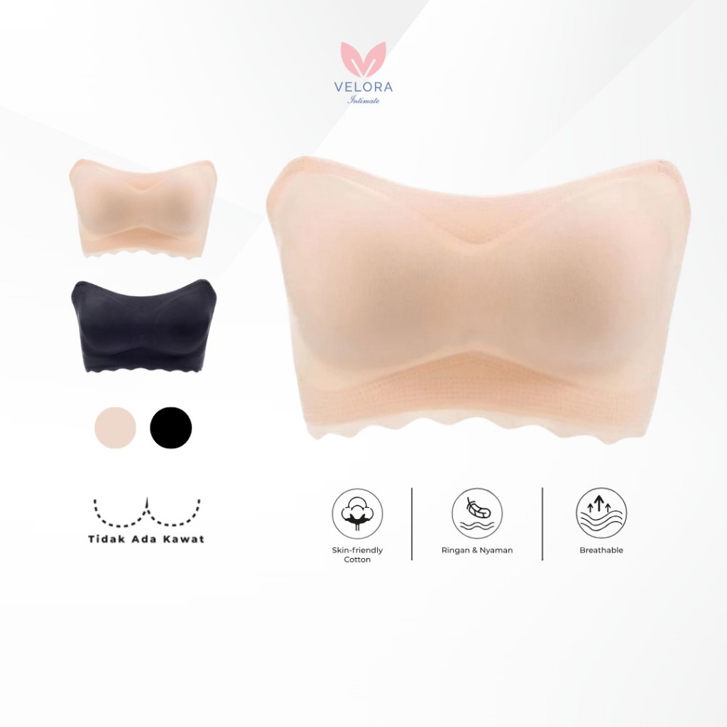 Jual Velora - Bra Wanita Seamless Strapless | Silk Cotton Non Kawat Bra | POLY B-SP | Shopee ...