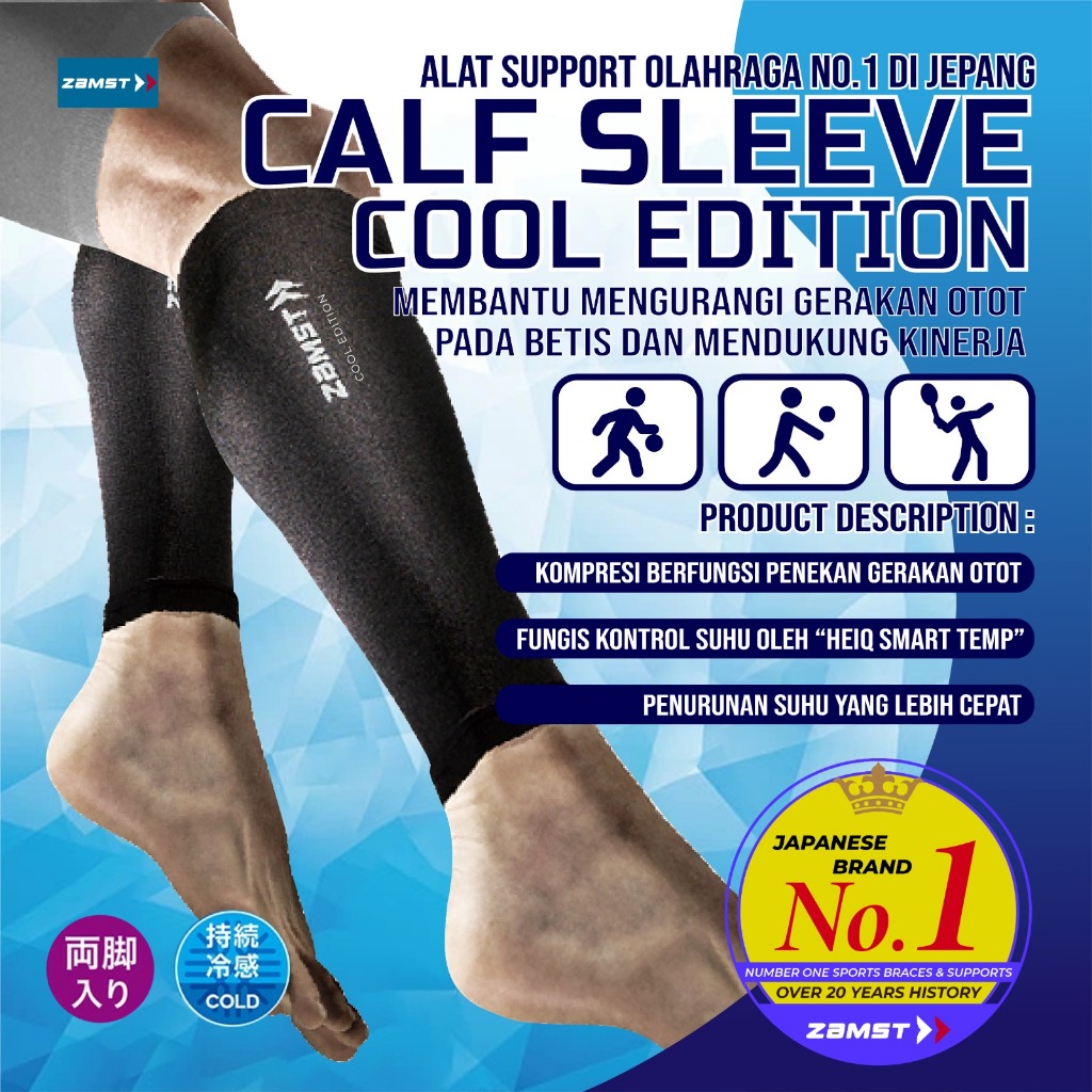 Jual Calf Sleeve Compression Support Deker Kompresi Betis Zamst Japan ...