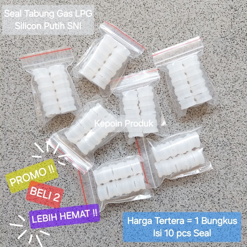 Jual Seal karet sil tabung gas elpiji / LPG pertamina 3kg, 5.5kg, 12 kg SNI Silicone Putih [10 ...