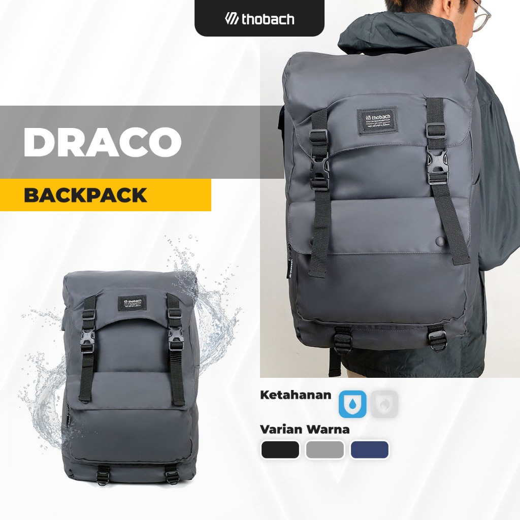 Jual THOBACH-BACKPACK WATERPROOF DRACO TAS RANSEL MULTIFUNGSI TAS ...