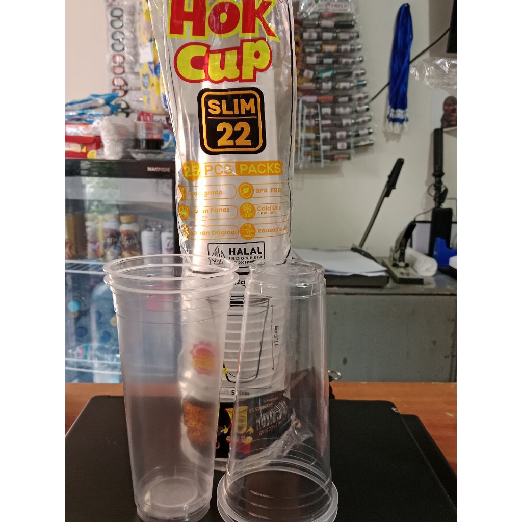 Jual Gelas plastik 22 Oz Hok Cup 25 pcs Original | Shopee Indonesia