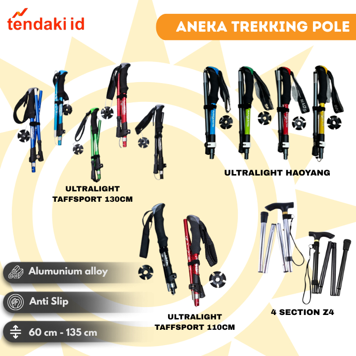Jual TaffSPORT TONGKAT GUNUNG LIPAT TRACKING POOL ULTRALIGHT TONGKAT ...