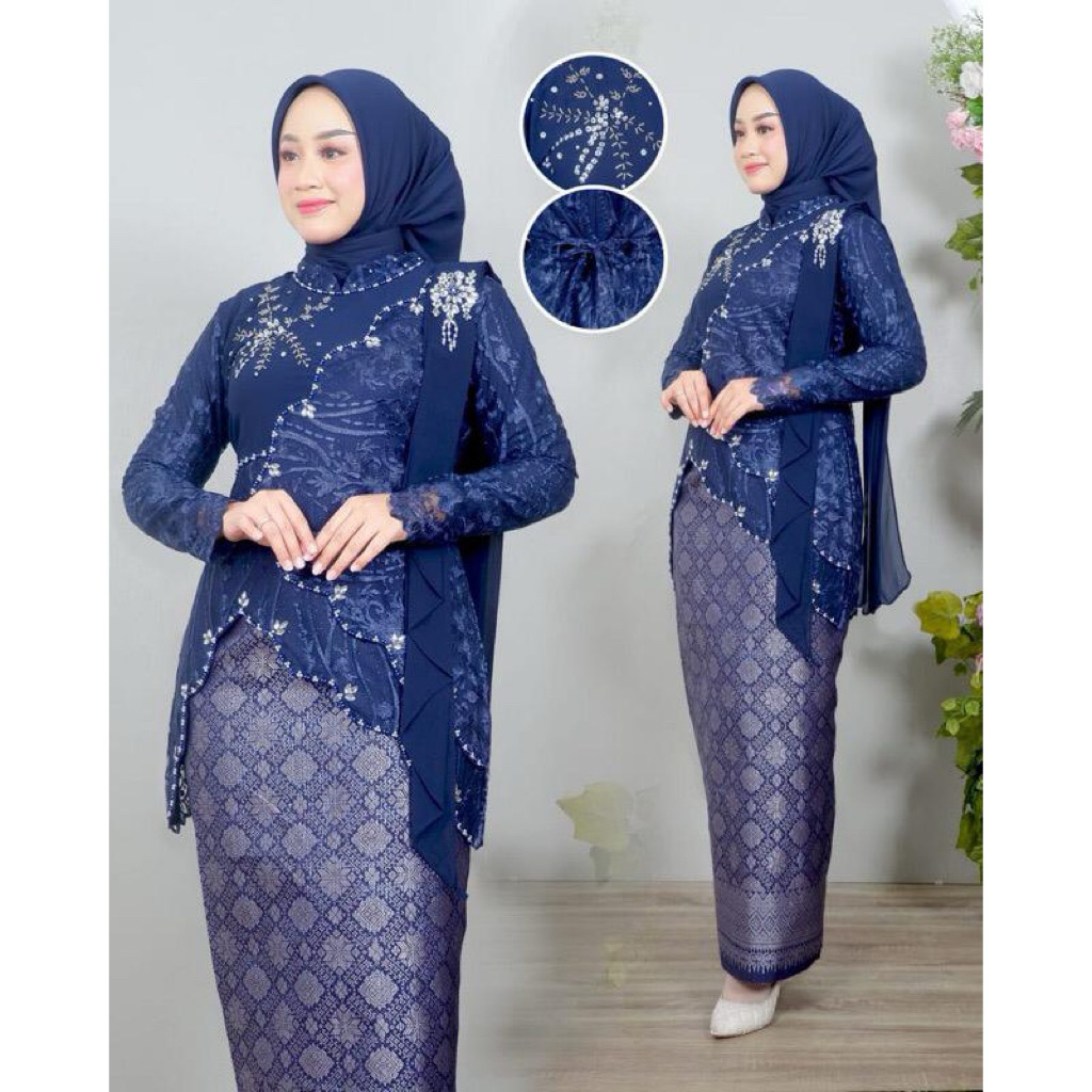 Jual New Set Kebaya Melati Selendang Payet / Kebaya Wisuda / Kebaya ...