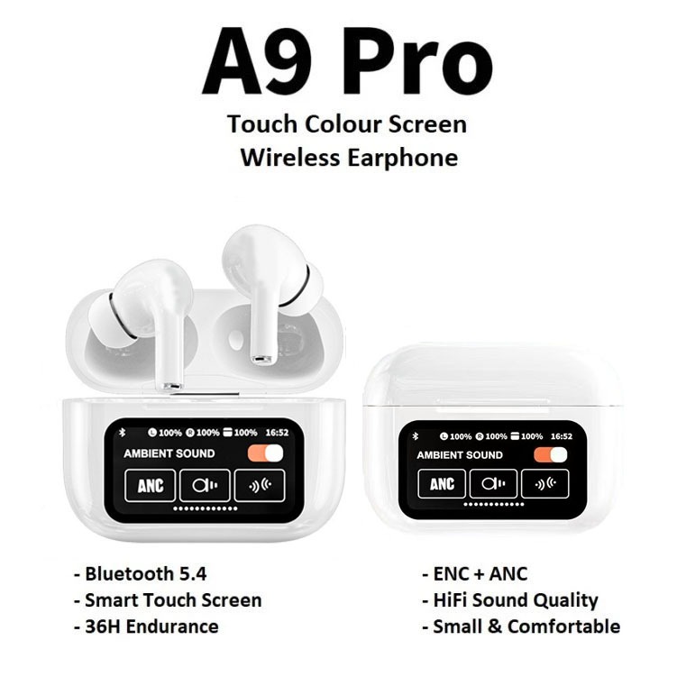 Jual TWS A9 Pro True Wireless Bluetooth 5.4 Earphone Noise Cancelling ...