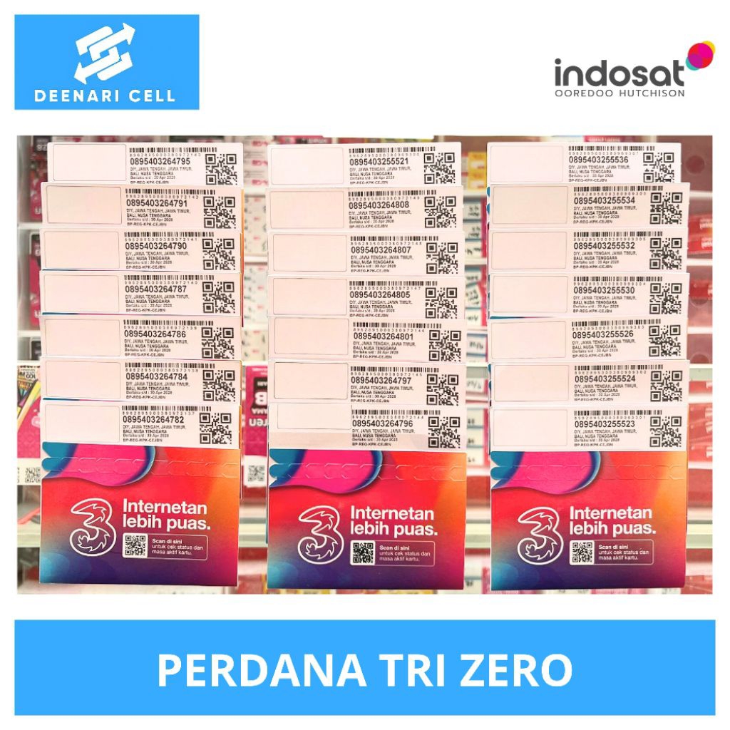 Jual Kartu Perdana Tri Pulsa 0k | Shopee Indonesia