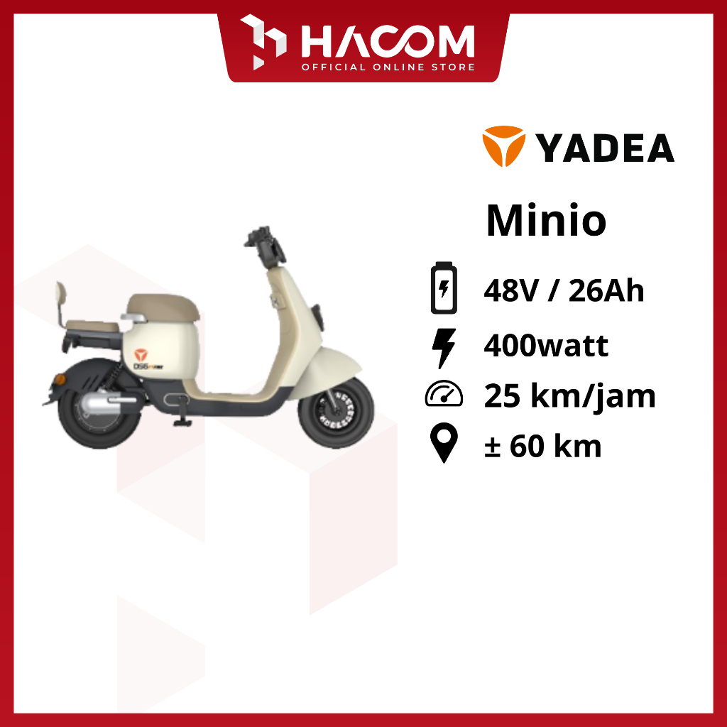 Jual Sepeda Listrik YADEA MINIO Terbaru 400watt Garansi Resmi Yadea 1 ...