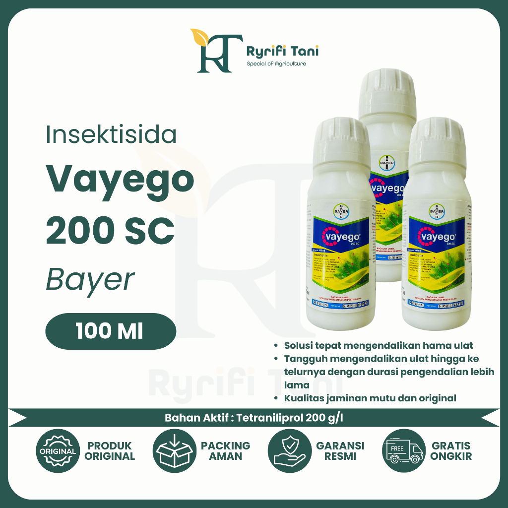 Jual Bayer - [Original] Insektisida VAYEGO 200SC 100Ml Hama Ulat Sundep ...