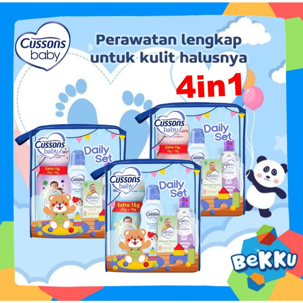 Jual Cussons Baby Pack Set 4 in1 | Gift Pack | Cream | Hair Lotion ...