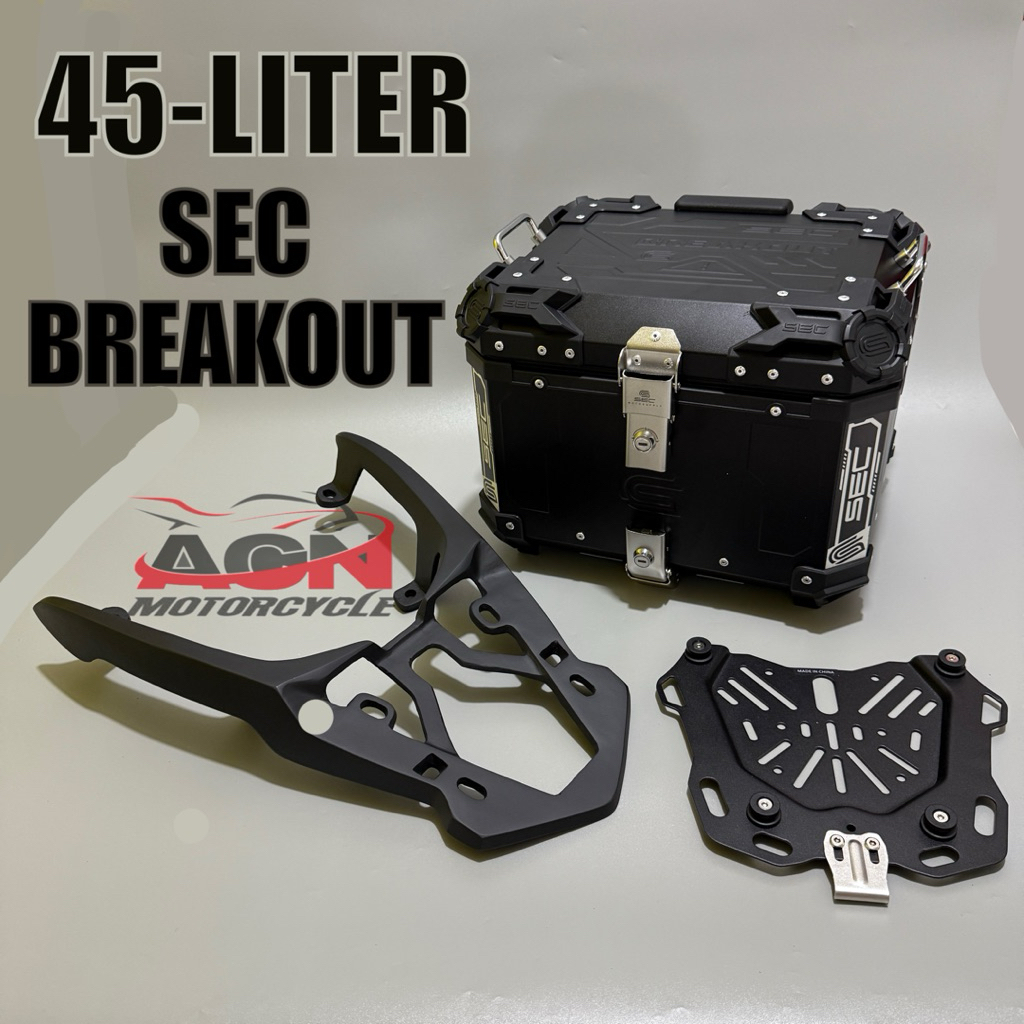 Jual Paketan Box Motor Touring Sec Strike Force 45 Liter Plus Breket ...