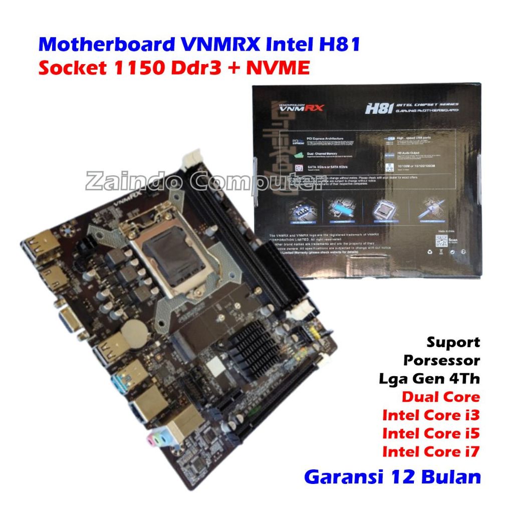 Jual MATHERBOARD VNMRX H81 DDR3 SOCKET 1150 SLOT NVME - MATHERBOARD VENOM RX H81 DDR3 SOCKET ...