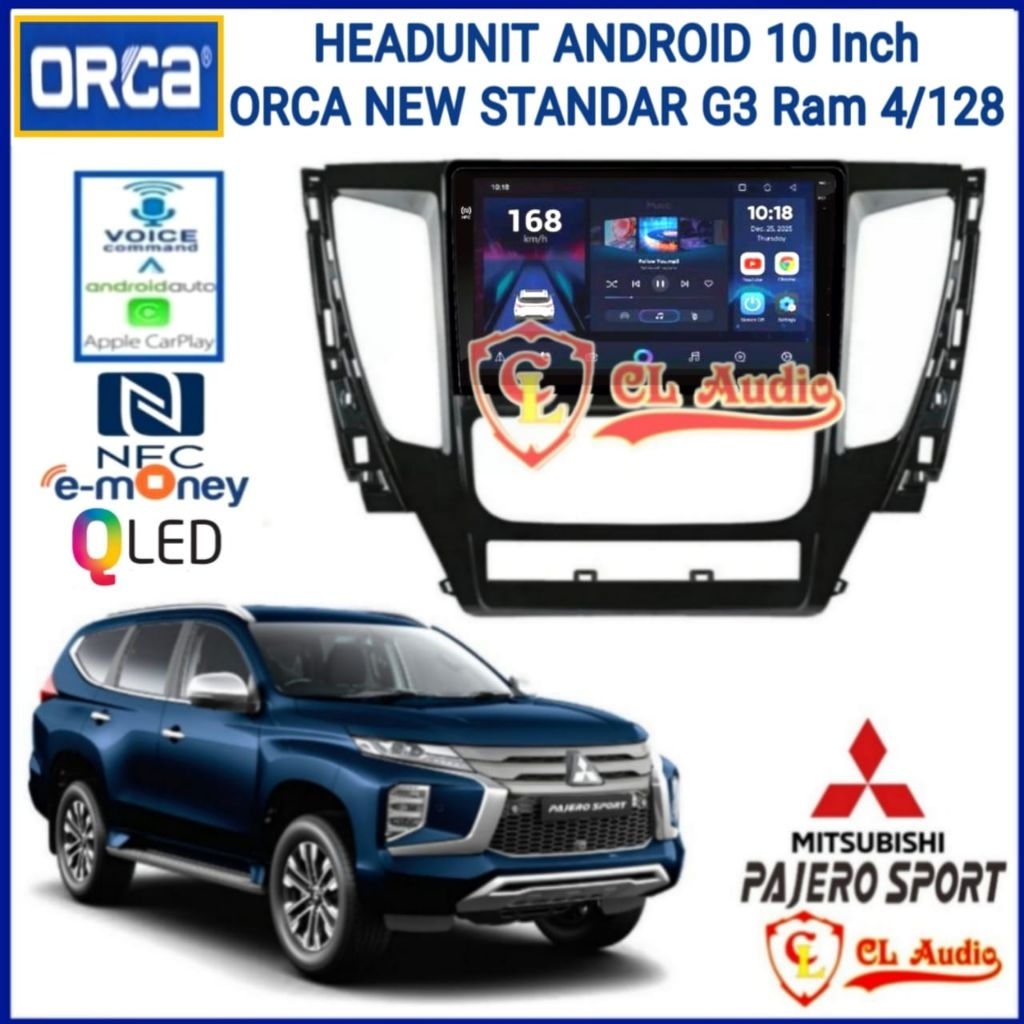 Jual Head Unit Android ORCA New standard 10 Inch Pajero Sport 2017-2020 ...