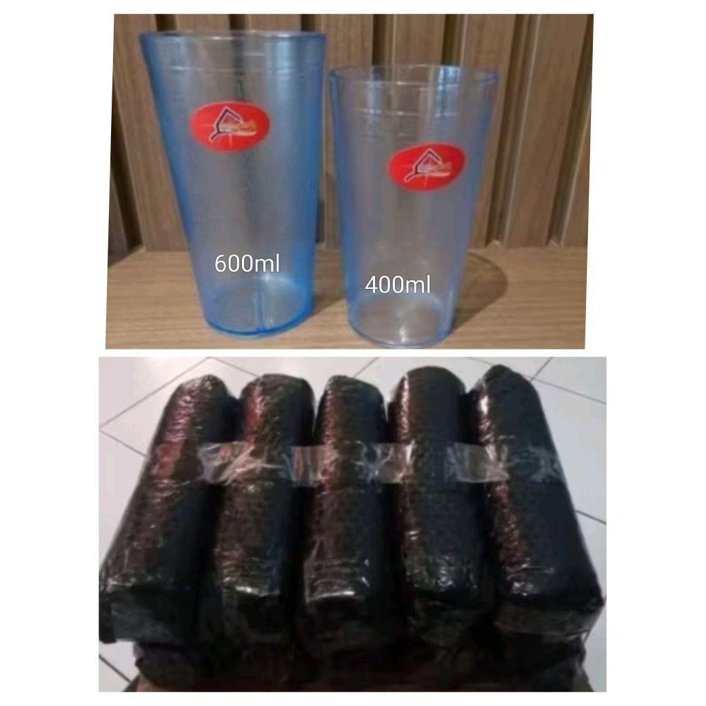 Jual (6pc /12pc ) gelas alexish bening 400ml , 600ml gelas monika mika ...