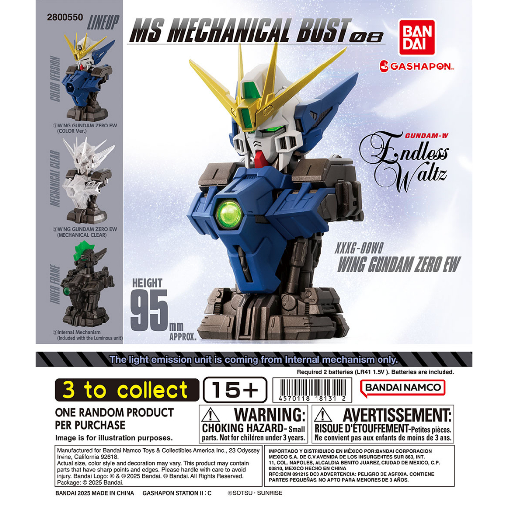 Jual Gundam MS Mechanical Bust 08 Wing Gundam Zero EW Bandai Gashapon ...