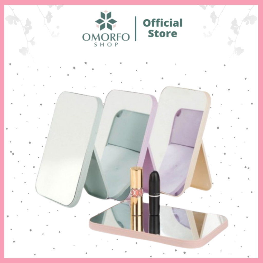 Jual ️Omorfo ️Accessories Cermin Standing Kotak | Beauty Mirror Kaca ...