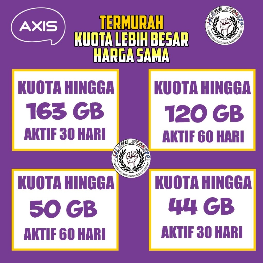 Jual TERMURAH PAKET DATA AXIS TERMURAH PAKET DATA BULANAN | Shopee ...