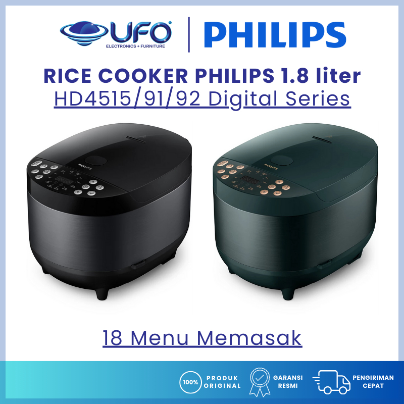 Jual PHILIPS Rice Cooker Digital 1,8 liter HD4515/91/92 | Shopee Indonesia