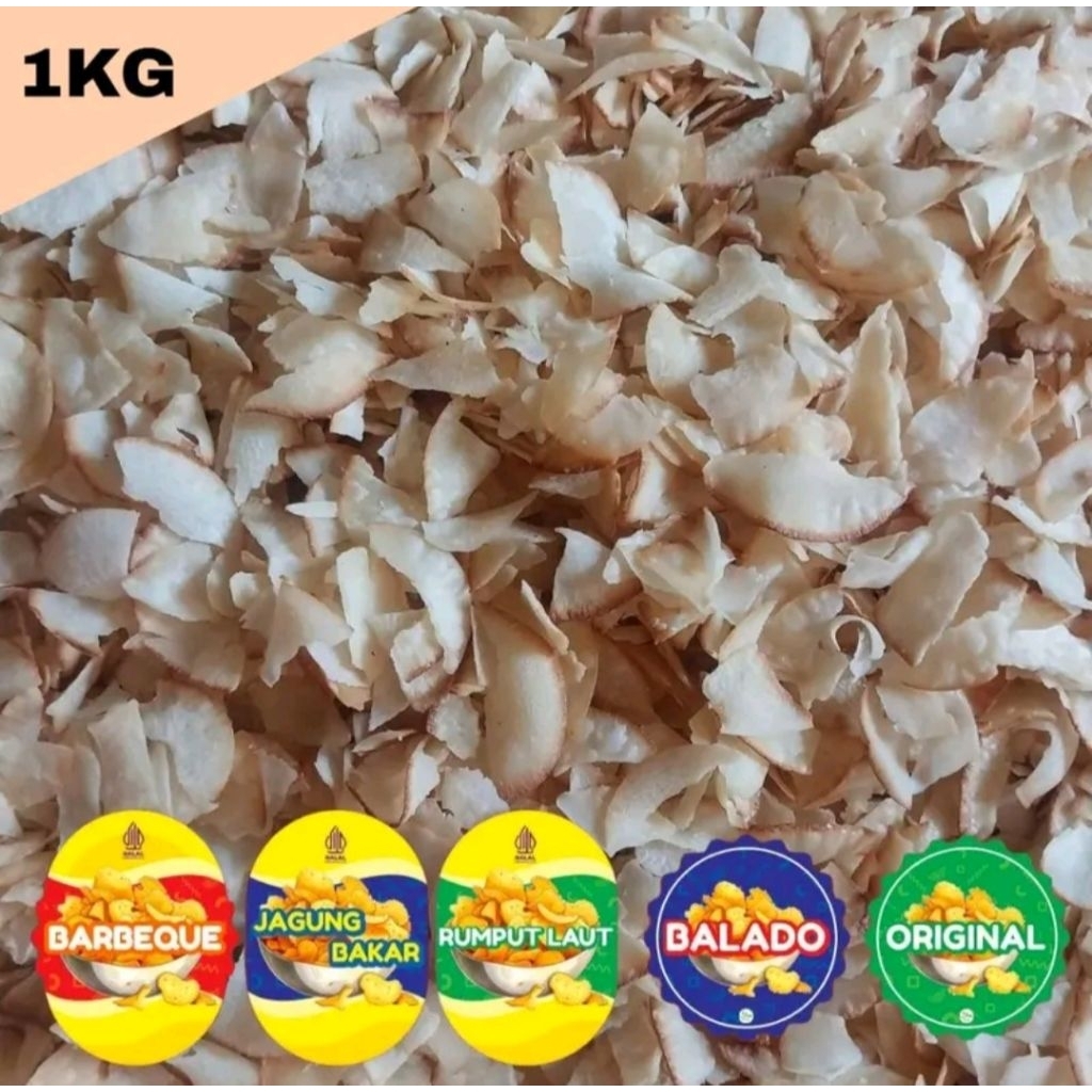 Jual snack keripik patahan kusuka 1kg . renyah enak gurih | Shopee ...