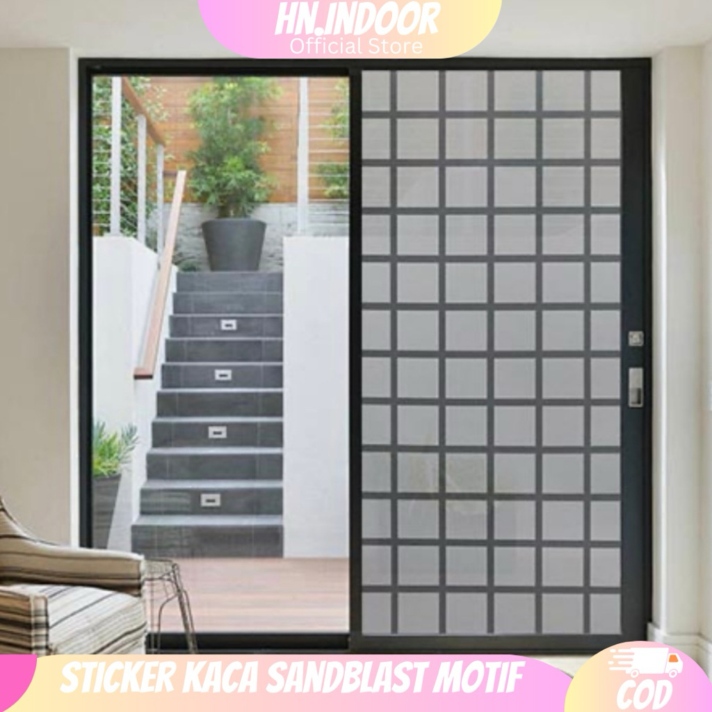 Jual Sticker Kaca Es Sanblast Jendela Kantor Rumah Sticker Kaca ...
