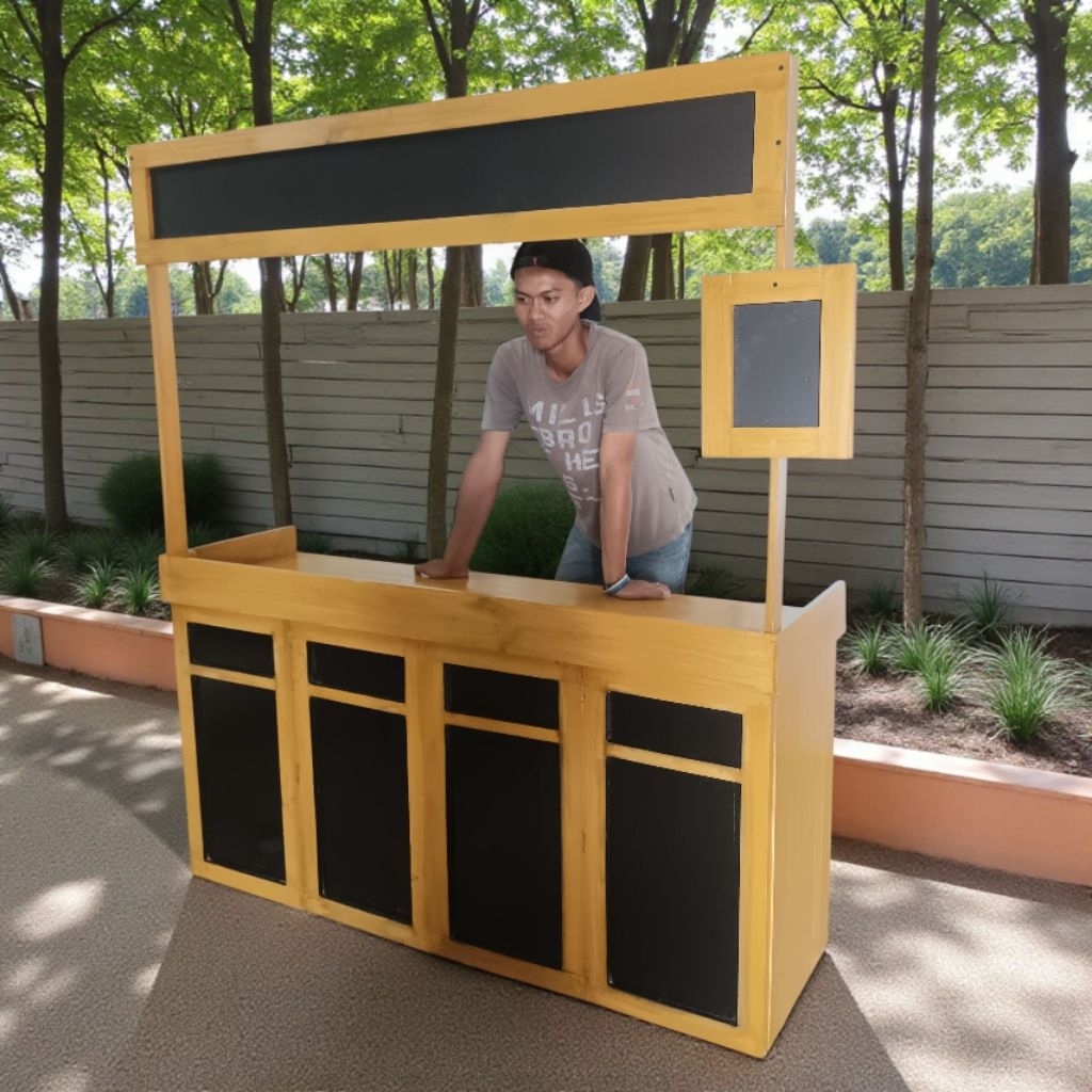 Jual Meja Booth kayu kuat tahan lama | Shopee Indonesia