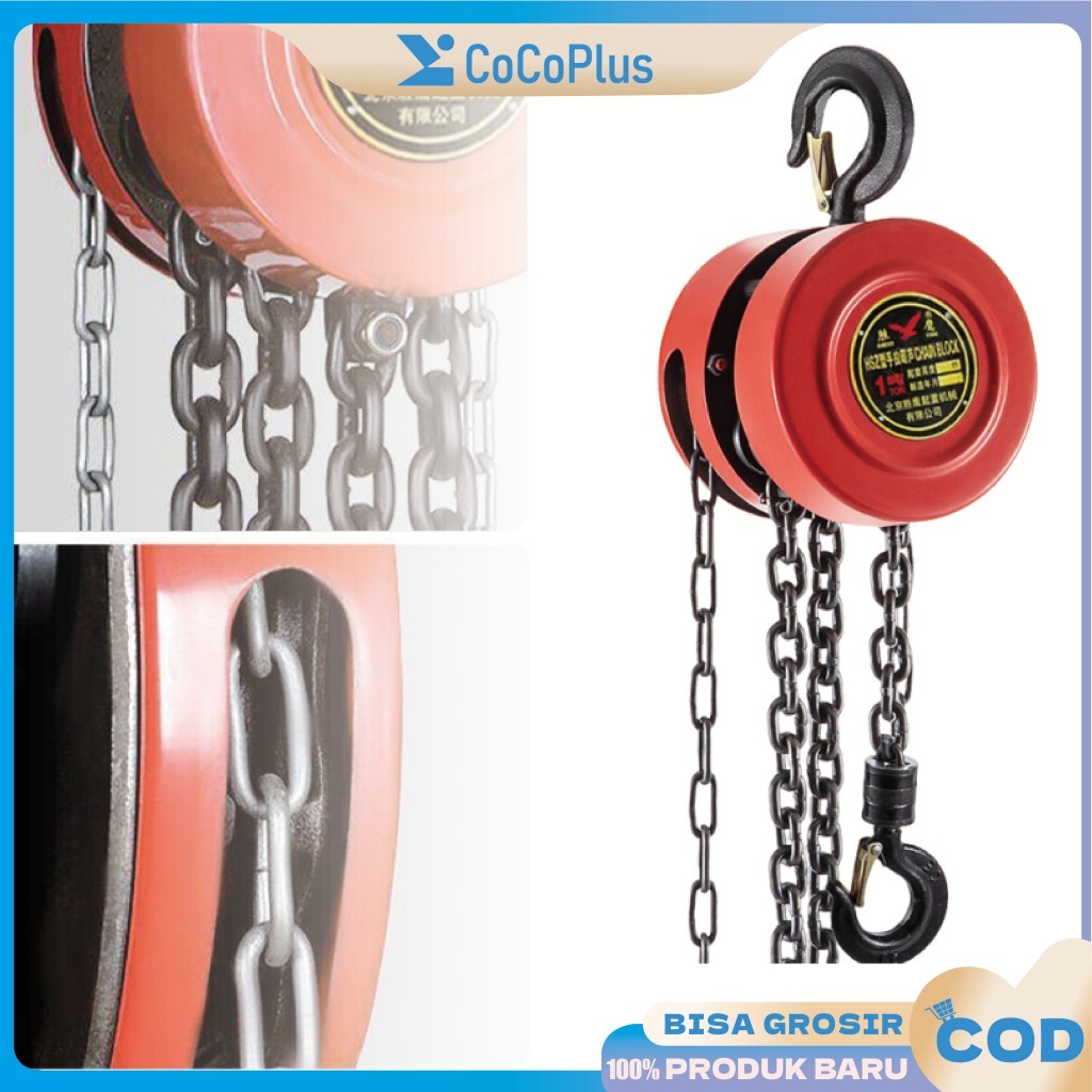 Jual Manual Hoist Chain Block 1Ton 3 Meter - Alat Kerekan untuk Proyek ...