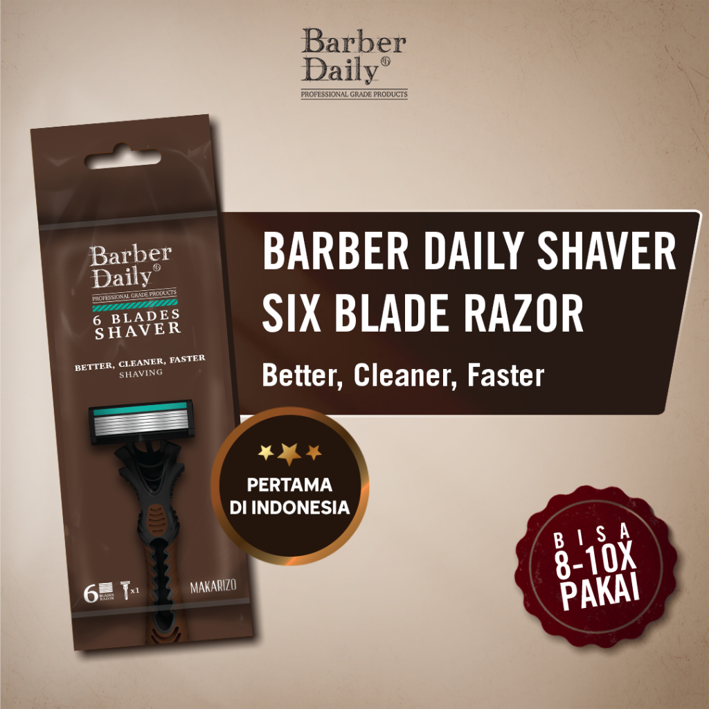 Jual Barber Daily Shaver Six Blade Razor | Shopee Indonesia