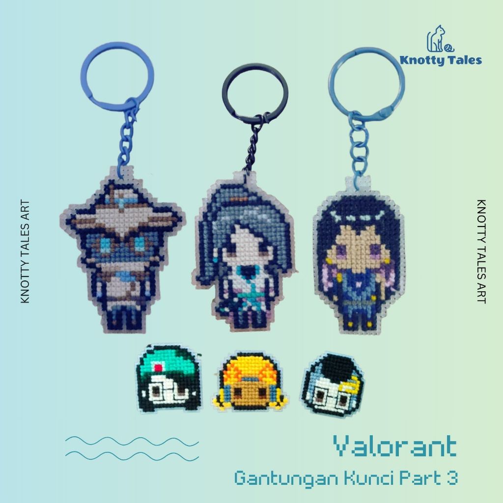 Jual Knotty Valorant Gantungan Kunci Part 3 Cross Stitch Deadlock Clove ...