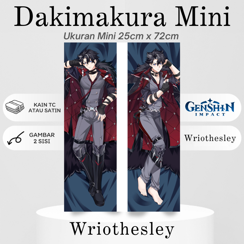 Jual DAKIMAKURA MINI Genshin Impact WRIOTHESLEY Bantal Anime Waifu Mini ...