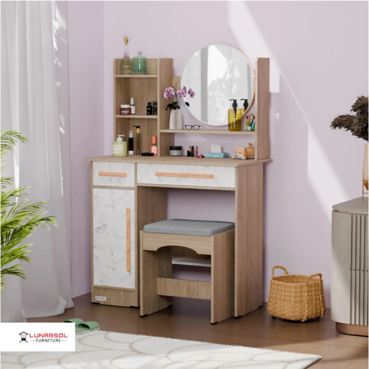 Jual Meja Rias Minimalis Kotak Kaca Besar | Shopee Indonesia