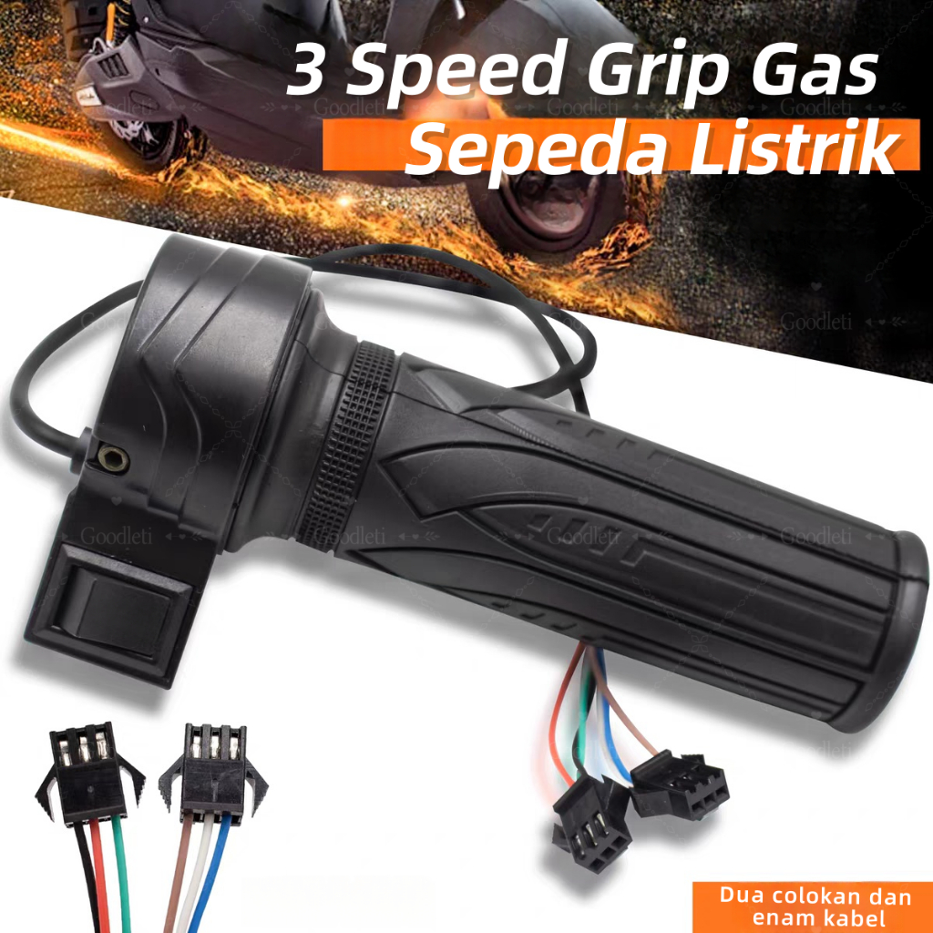 Jual 3 Speed Grip Gas Sepeda Listrik / Handle Grip Gas Adjustable ...