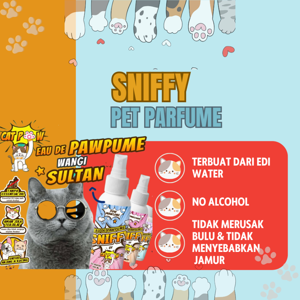 Jual CATPOW Sniffy Eau De Pawfume Parfum Hewan 100ml Parfum Kucing Body ...