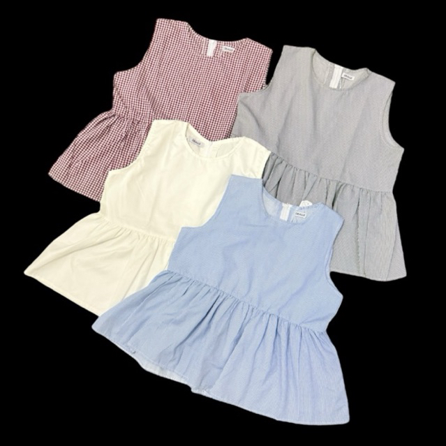 Jual DEALLE- inner blouse sleeveless | blouse tanpa lengan | ruffle ...