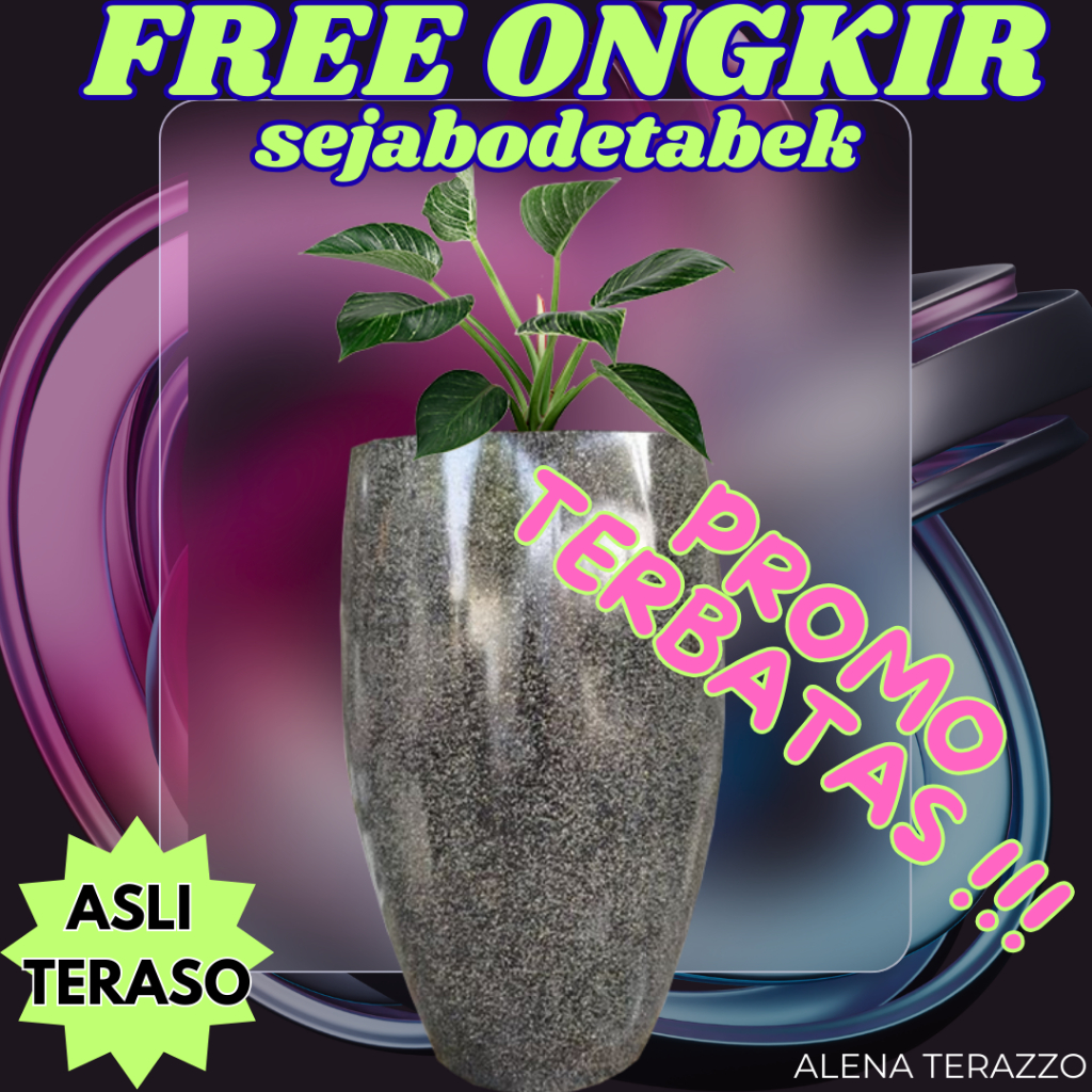 Jual ALENA TERAZZO POT TERASO TIPE GUCCI POT BUNGA KERAMIK MARMER TERAZZO POT BUNGA MURAH FREE ...