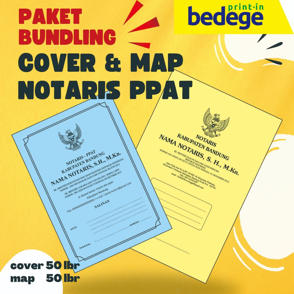 Jual PAKET BUNDLING CETAK COVER & MAP KANTOR NOTARIS/PPAT | Shopee ...